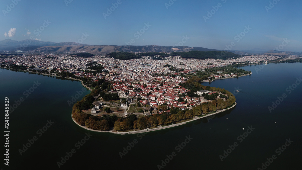 Fotka „Aerial drone bird's eye view photo of iconic city and castle and ...