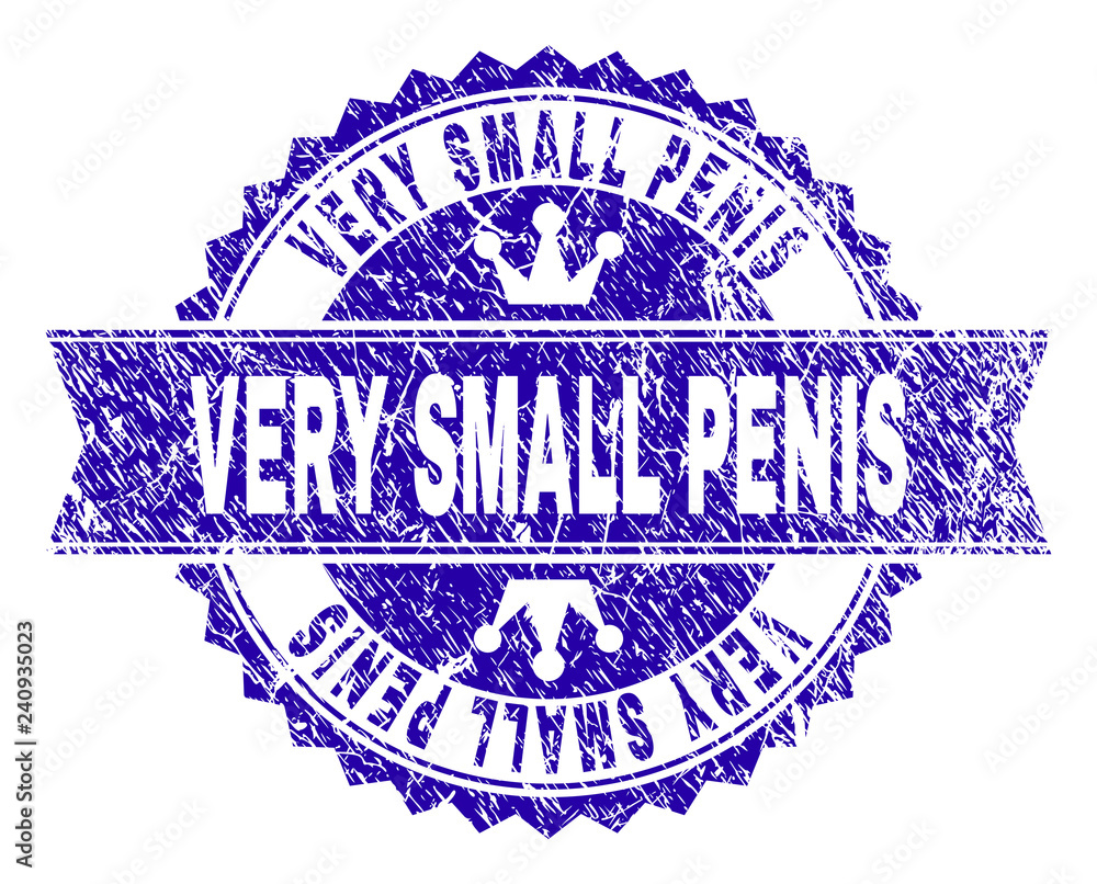 VERY SMALL PENIS rosette stamp watermark with grunge effect. Designed ...