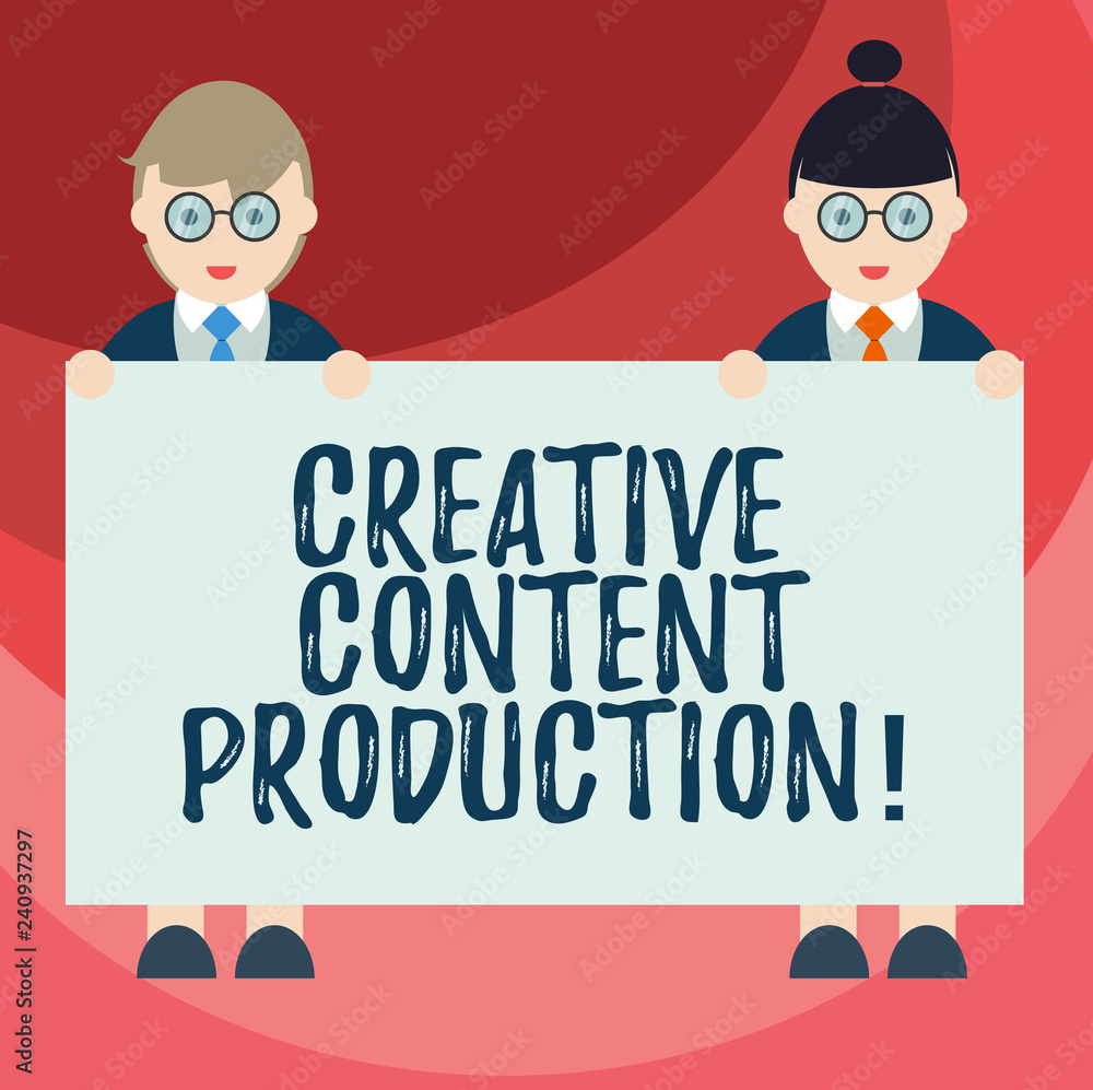 Text sign showing Creative Content Production. Conceptual photo ...