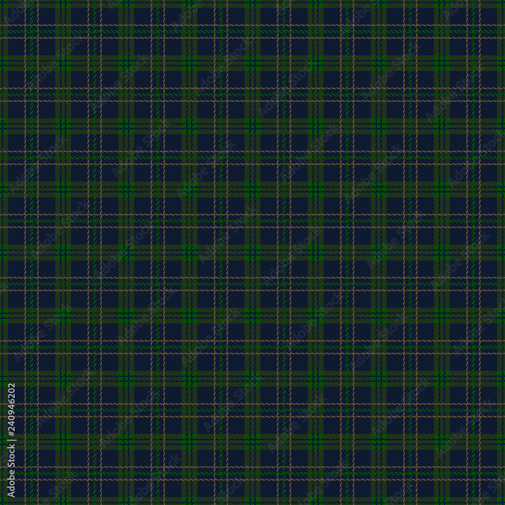Plaid School Uniform Seamless Pattern - Green, tan, and navy blue plaid ...