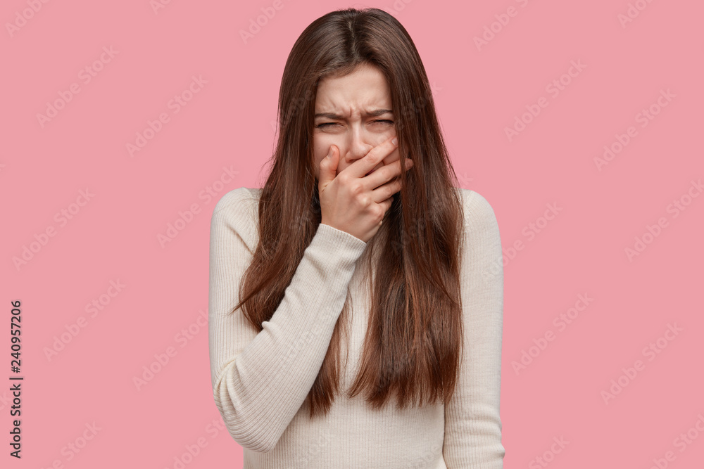 Bad feelings and negative emotions concept. Dissatisfied young woman ...