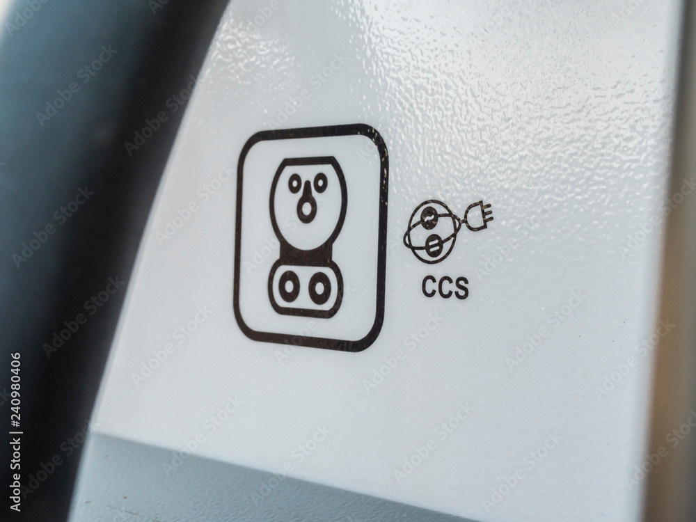 Symbol CCS Electric Vehicle charging Stock Photo | Adobe Stock
