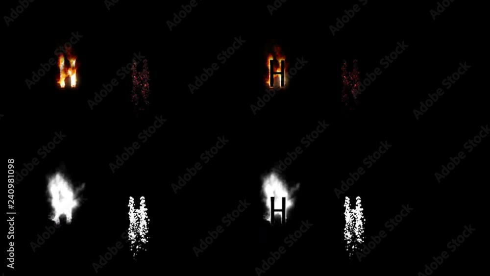 Burning font. Burn fire word text with flame and smoke on black ...