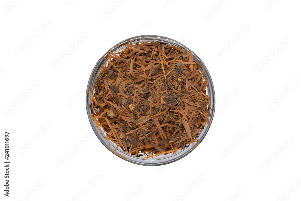 Lapacho herbal tea, close up, isolated. Healthy South American tea ...