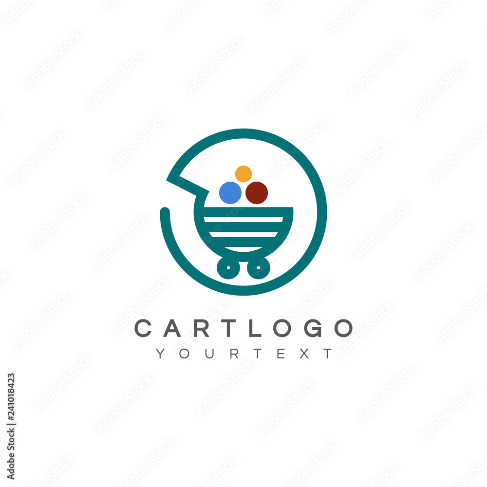 cart logo design Stock Vector | Adobe Stock