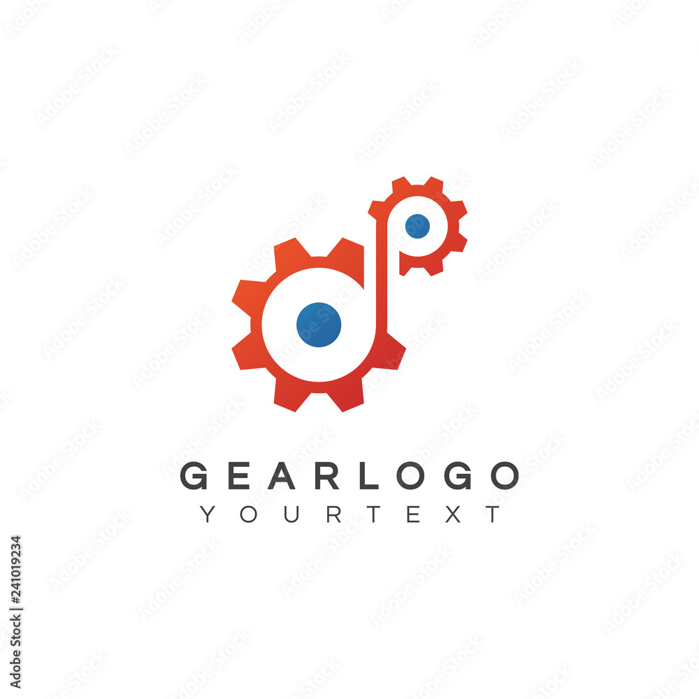 gear logo design Stock Vector | Adobe Stock