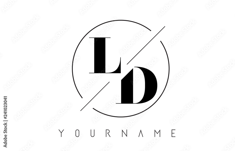 LD Letter Logo with Cutted and Intersected Design Stock Vector | Adobe ...