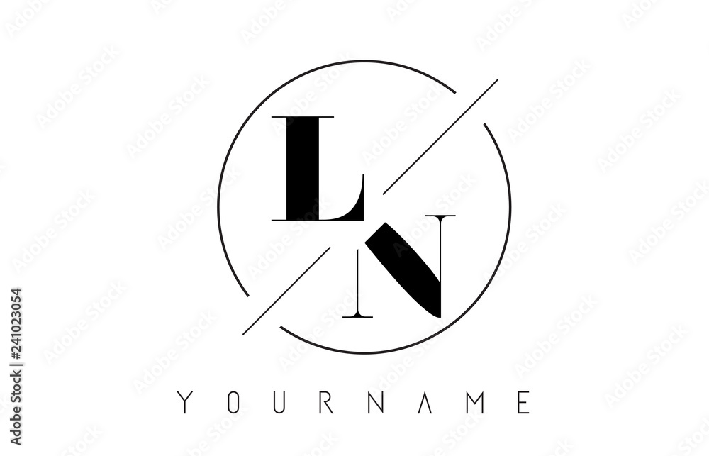 LN Letter Logo with Cutted and Intersected Design Stock Vector | Adobe ...