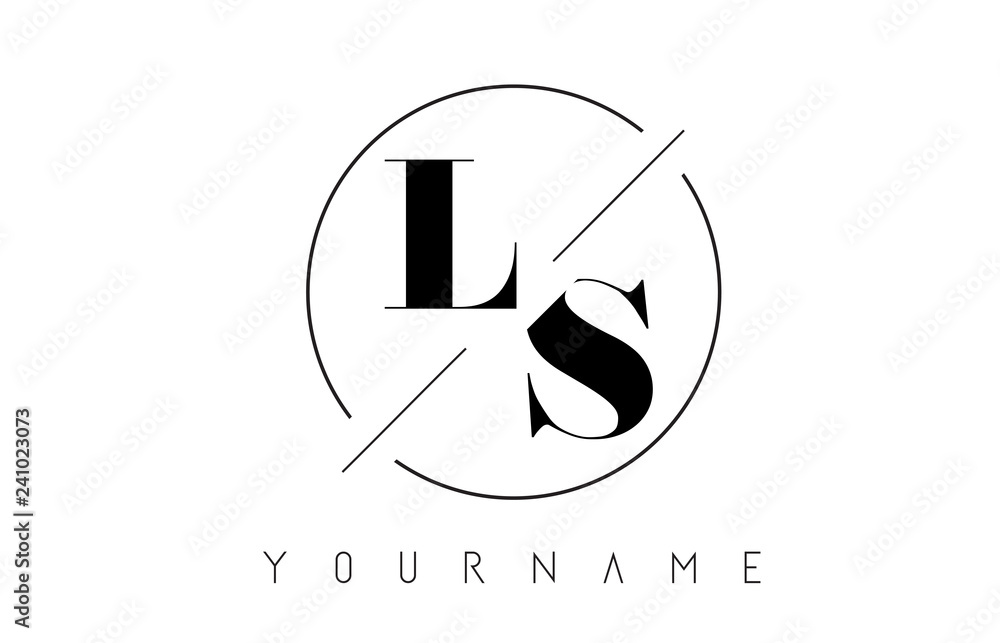 LS Letter Logo with Cutted and Intersected Design Stock Vector | Adobe ...