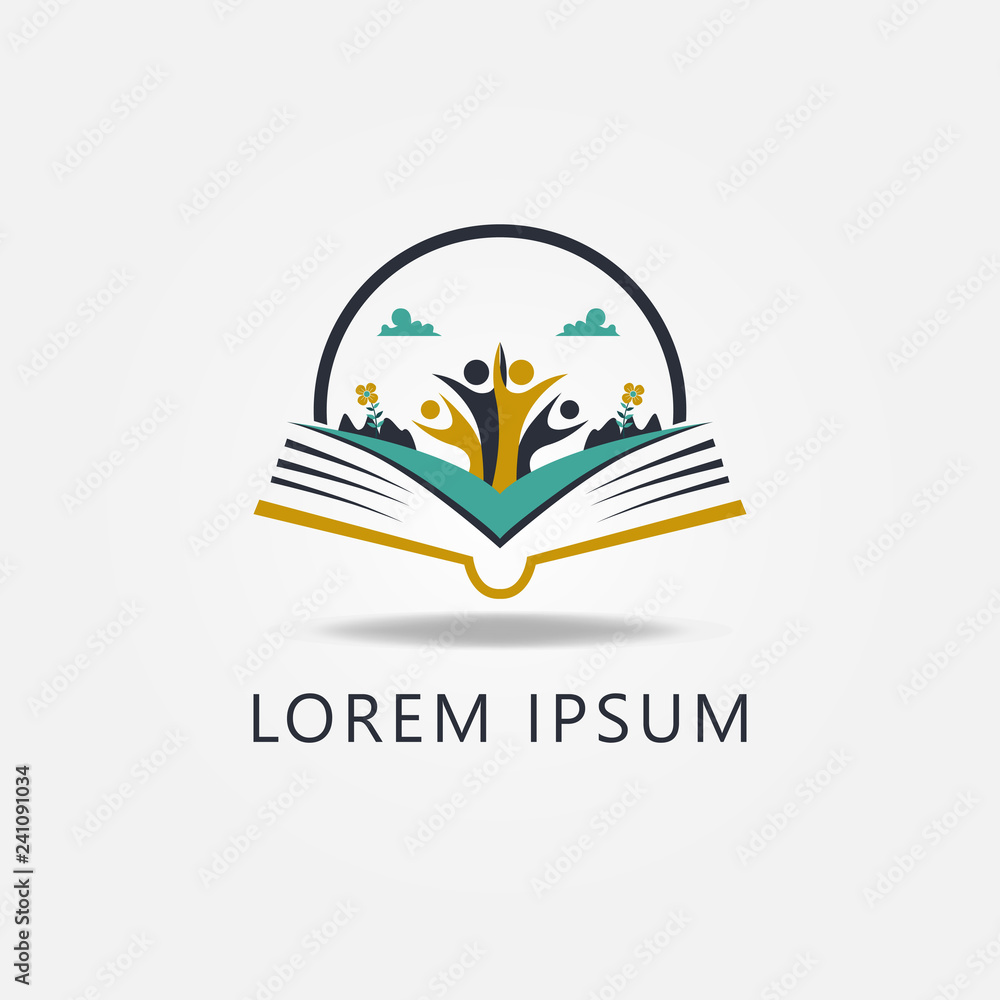 Education Book Logo Sign Symbol Icon Stock Vector | Adobe Stock