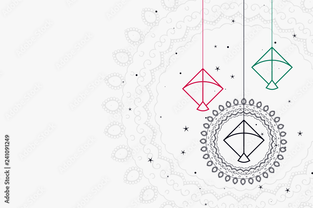 hanging kites decoration background design Stock Vector | Adobe Stock