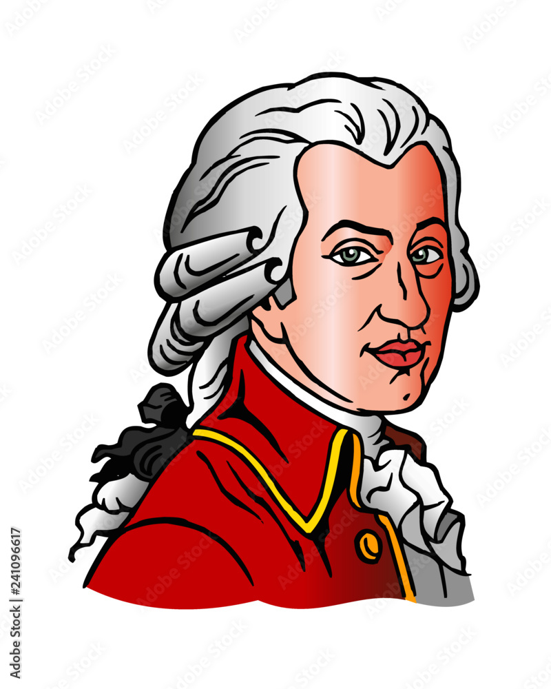 Wolfgang Amadeus Mozart Educational Background Clipart
