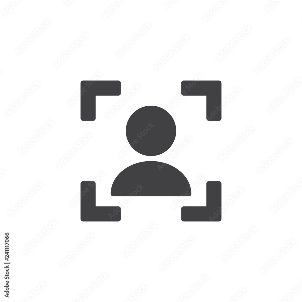 Portrait mode vector icon. filled flat sign for mobile concept and web ...