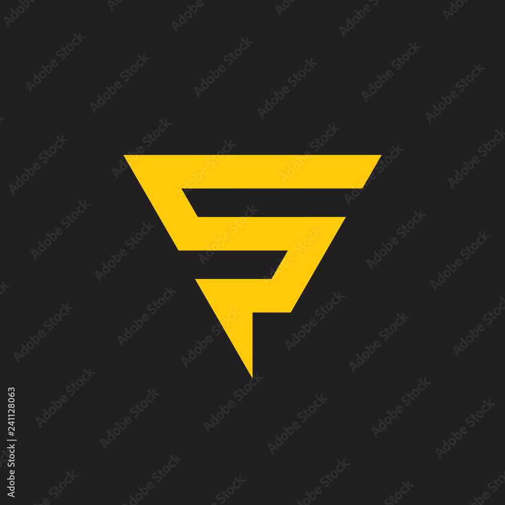 letter s thunder bolt triangle logo vector Stock Vector | Adobe Stock