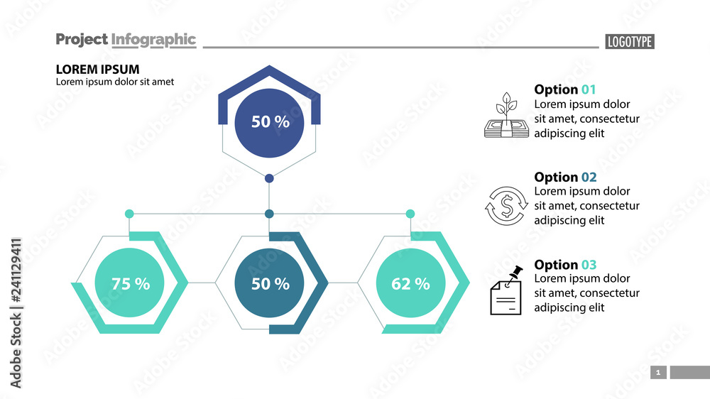 Three options for business process chart template. Business data. Graph ...