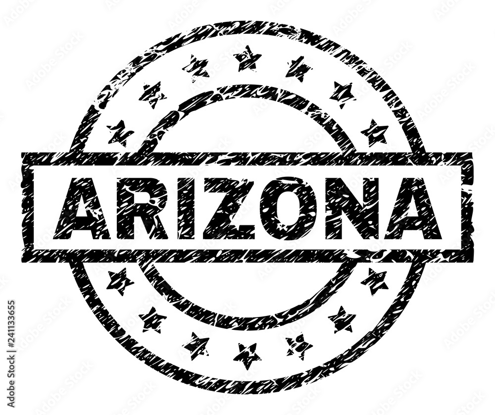 ARIZONA stamp seal watermark with distress style. Designed with ...