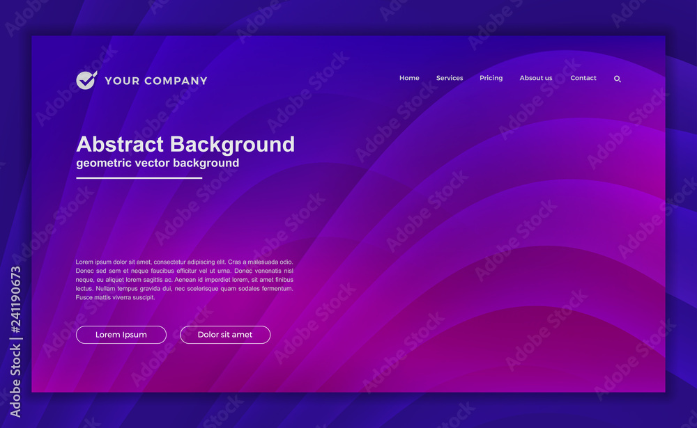 Vetor de Trendy abstract purple background for your landing page design ...