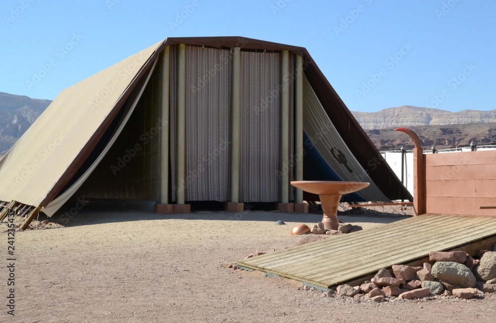 Model of Tabernacle, tent of meeting in Timna Park, Negev desert, Eilat ...