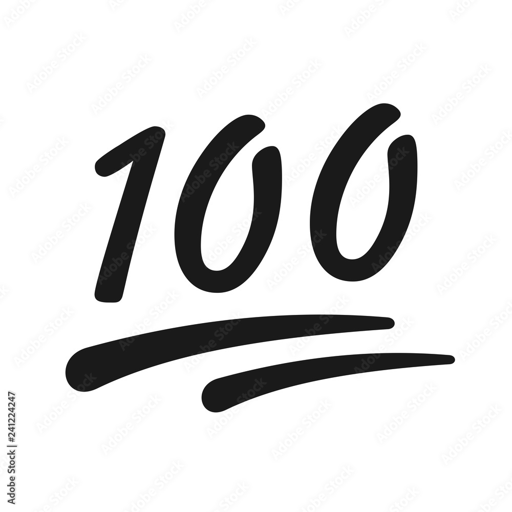 One hundred vector icon Stock Vector | Adobe Stock