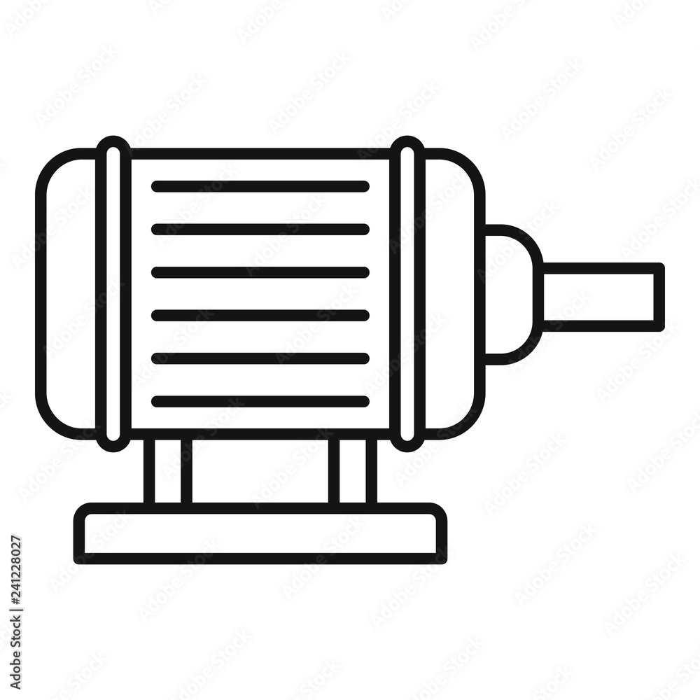 Motor pump irrigation icon. Outline motor pump irrigation vector icon ...