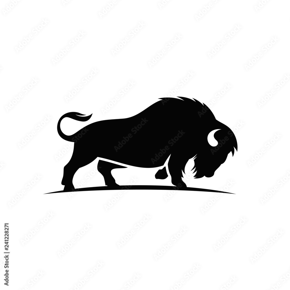 Bison Logo Templates Stock Vector | Adobe Stock