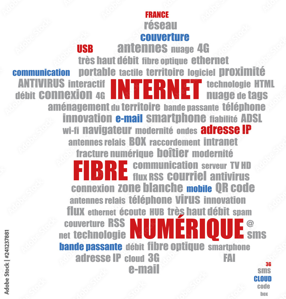 Carte de France numérique-1 Stock Vector | Adobe Stock