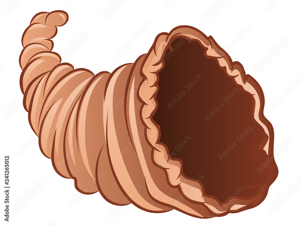 Cartoon empty Cornucopia Stock Vector | Adobe Stock
