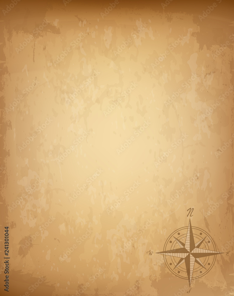 Old vintage paper with wind rose compass sign. Highly detailed ...