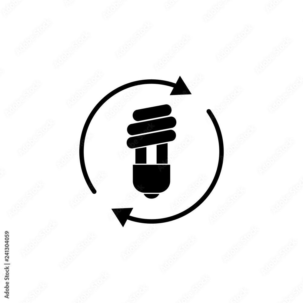 LED light, bulb, arrow icon on white background. Can be used for web ...
