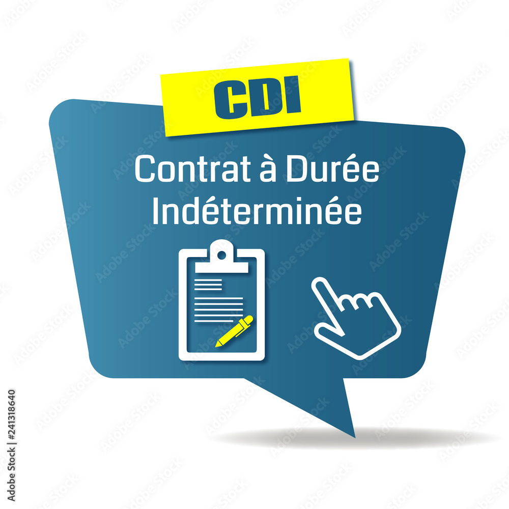 Logo contrat de travail. Stock Vector | Adobe Stock