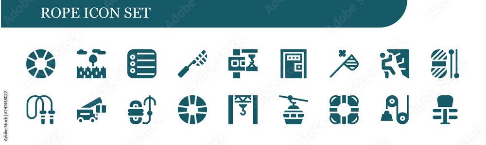 Vector icons pack of 18 filled rope icons Stock Vector | Adobe Stock