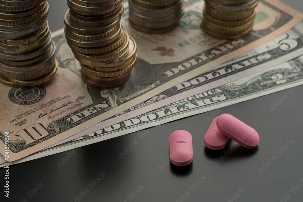 Stacks Of Money And Drugs