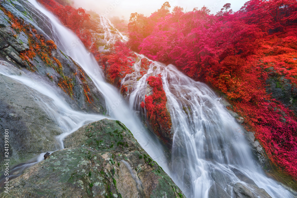 Pi Tu Gro waterfall is often called the Heart shaped waterfalls Umphang ...
