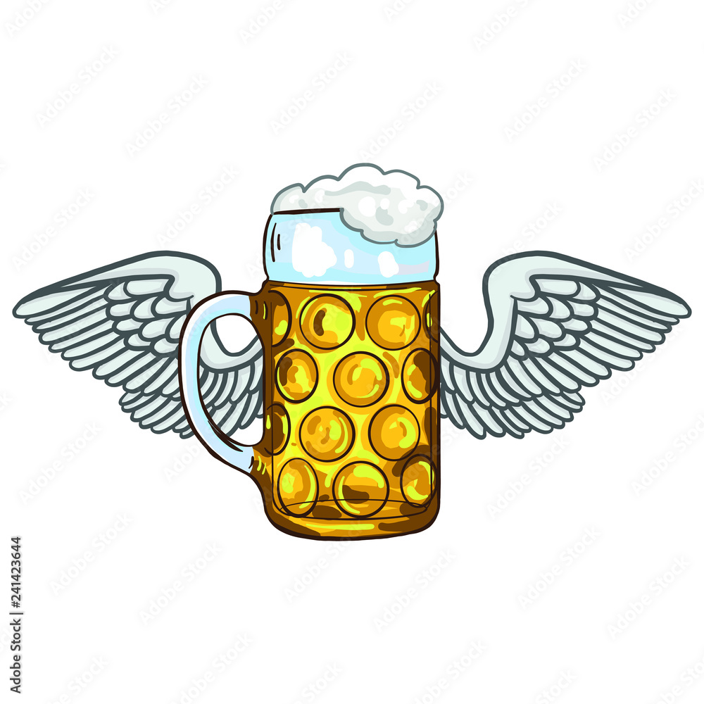 Beer And Wings Clipart