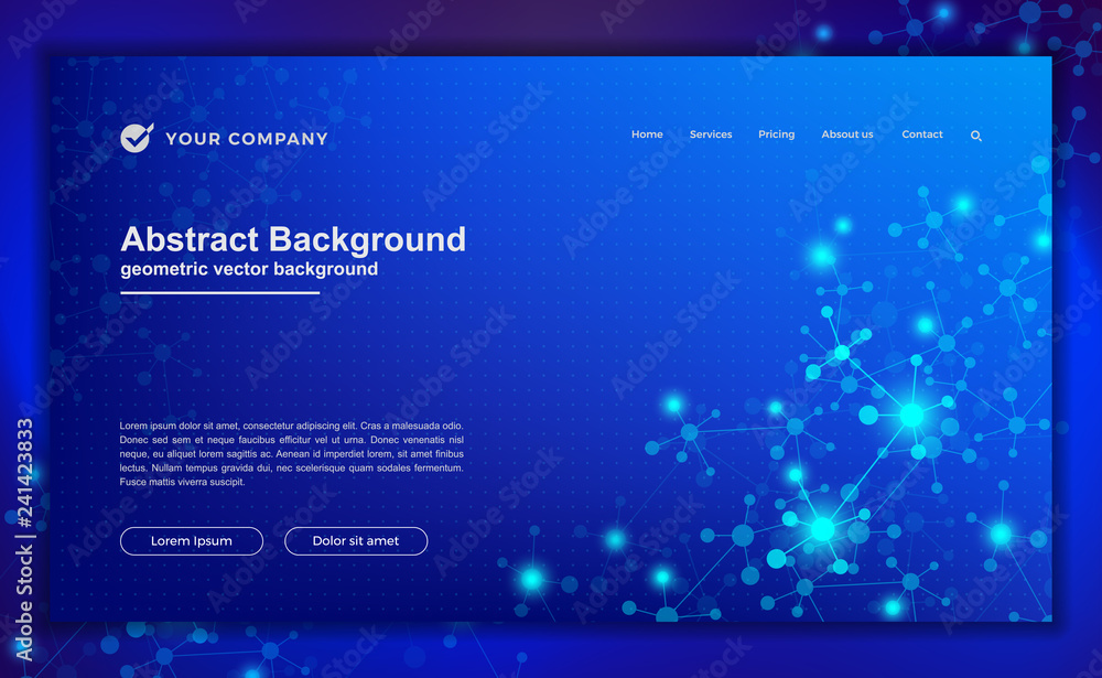 Abstract, modern dynamic background for your landing page design ...