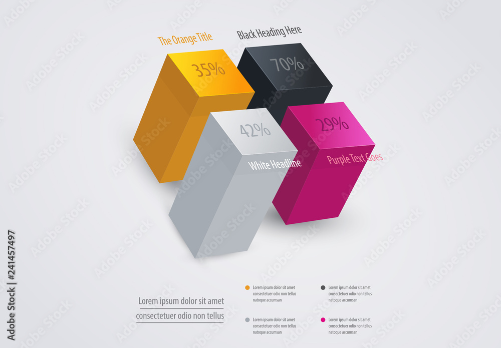 3D Box Infographic Layout Stock Template | Adobe Stock