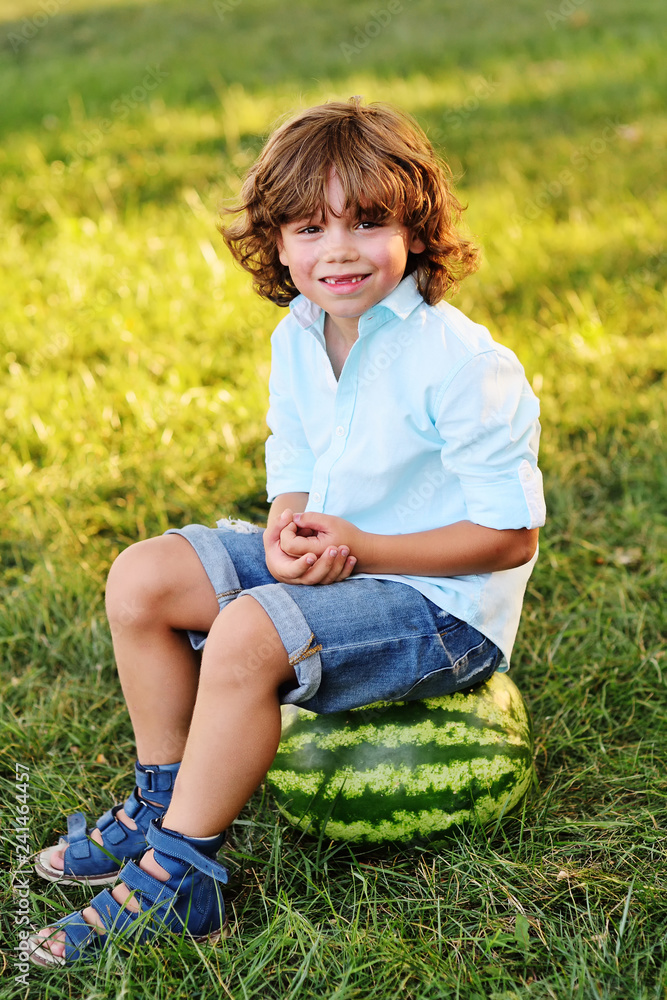 Cute Baby Boy With Curly Hair