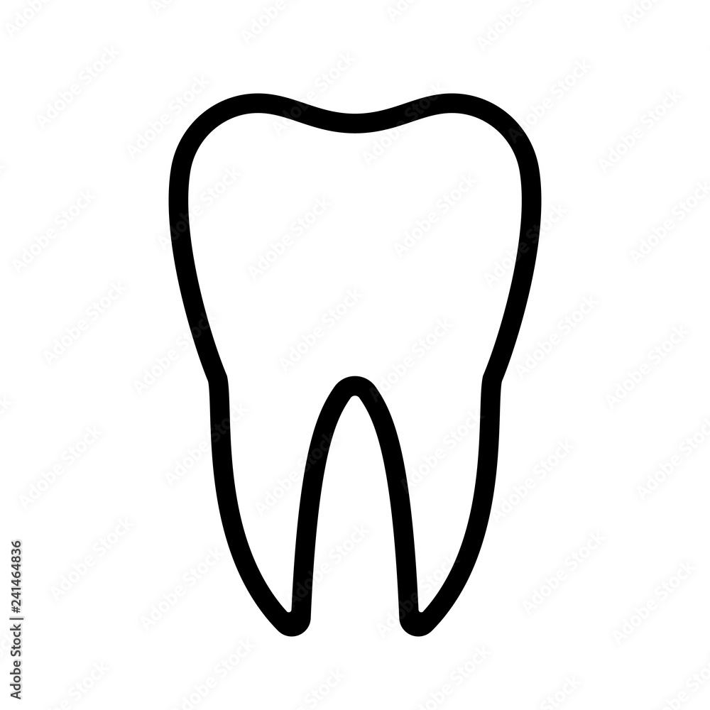 Tooth outline icon. Vector Stock Vector | Adobe Stock