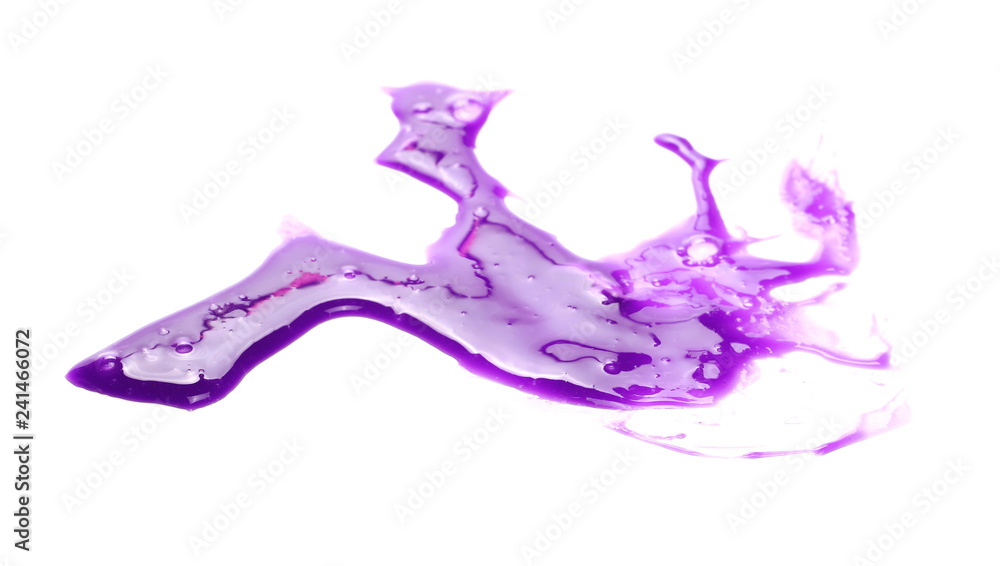 Purple sleaze puddle, slime isolated on white background, with clipping ...
