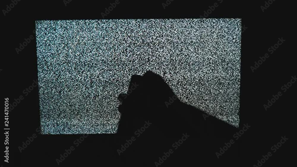 hand switches channels no man noise tv background. Television screen ...
