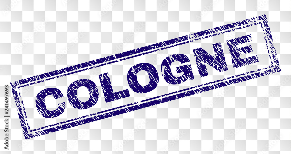 COLOGNE stamp seal watermark with rubber print style and double framed ...