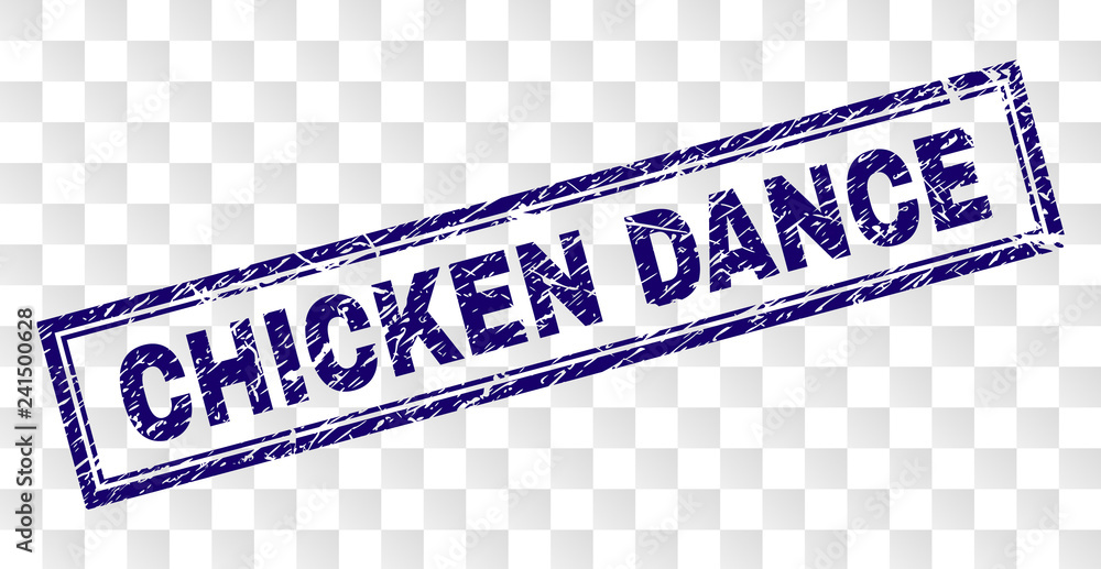 CHICKEN DANCE stamp seal imprint with rubber print style and double ...