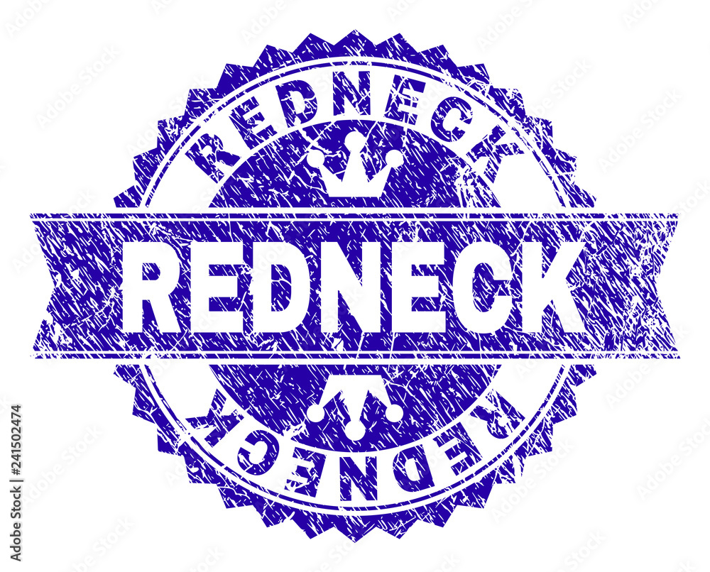 REDNECK rosette stamp watermark with distress style. Designed with ...