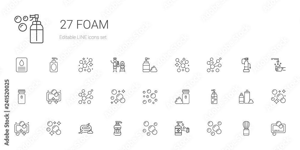 foam icons set Stock Vector | Adobe Stock