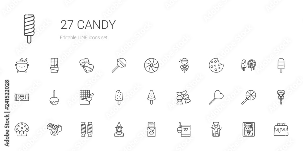 candy icons set Stock Vector | Adobe Stock