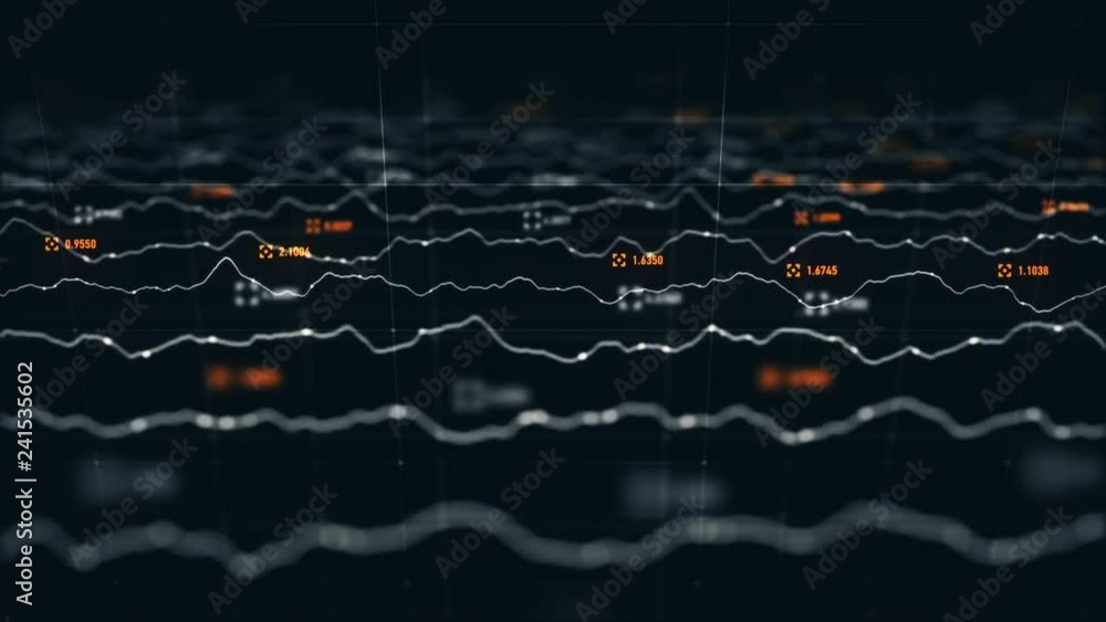 Animation growth of abstract charts with changing values of check ...