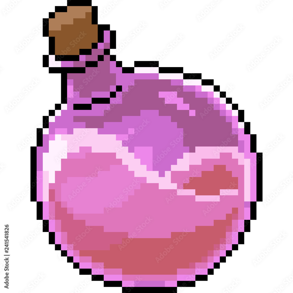 vector pixel art potion bottle Stock Vector | Adobe Stock