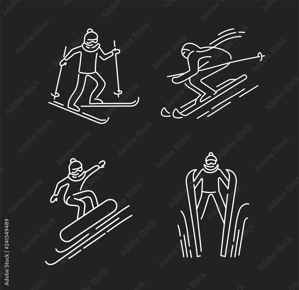 Vector icon and logo for snowboarding and skiing or other winter sports ...