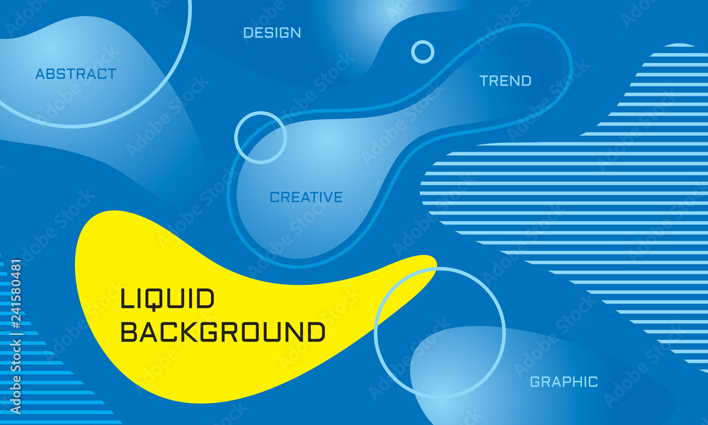 Abstract liquid color background - vector illustration. Landing page ...