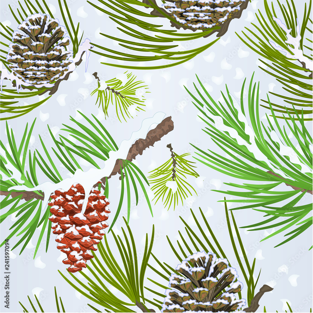 Snow Pine Tree Texture
